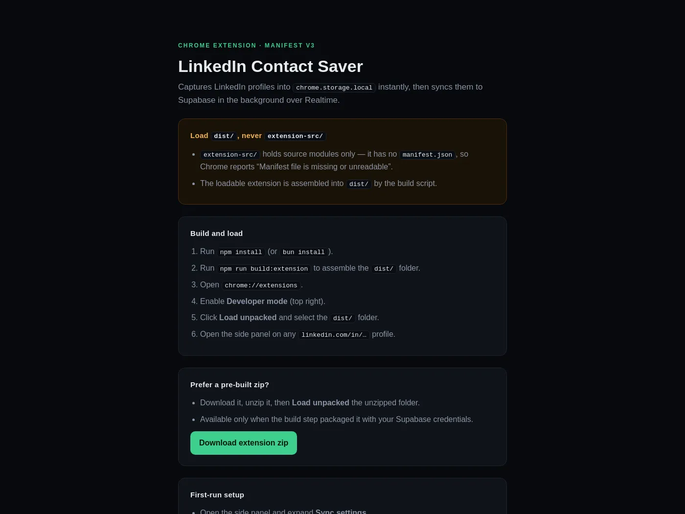 LinkedIn Contact Saver