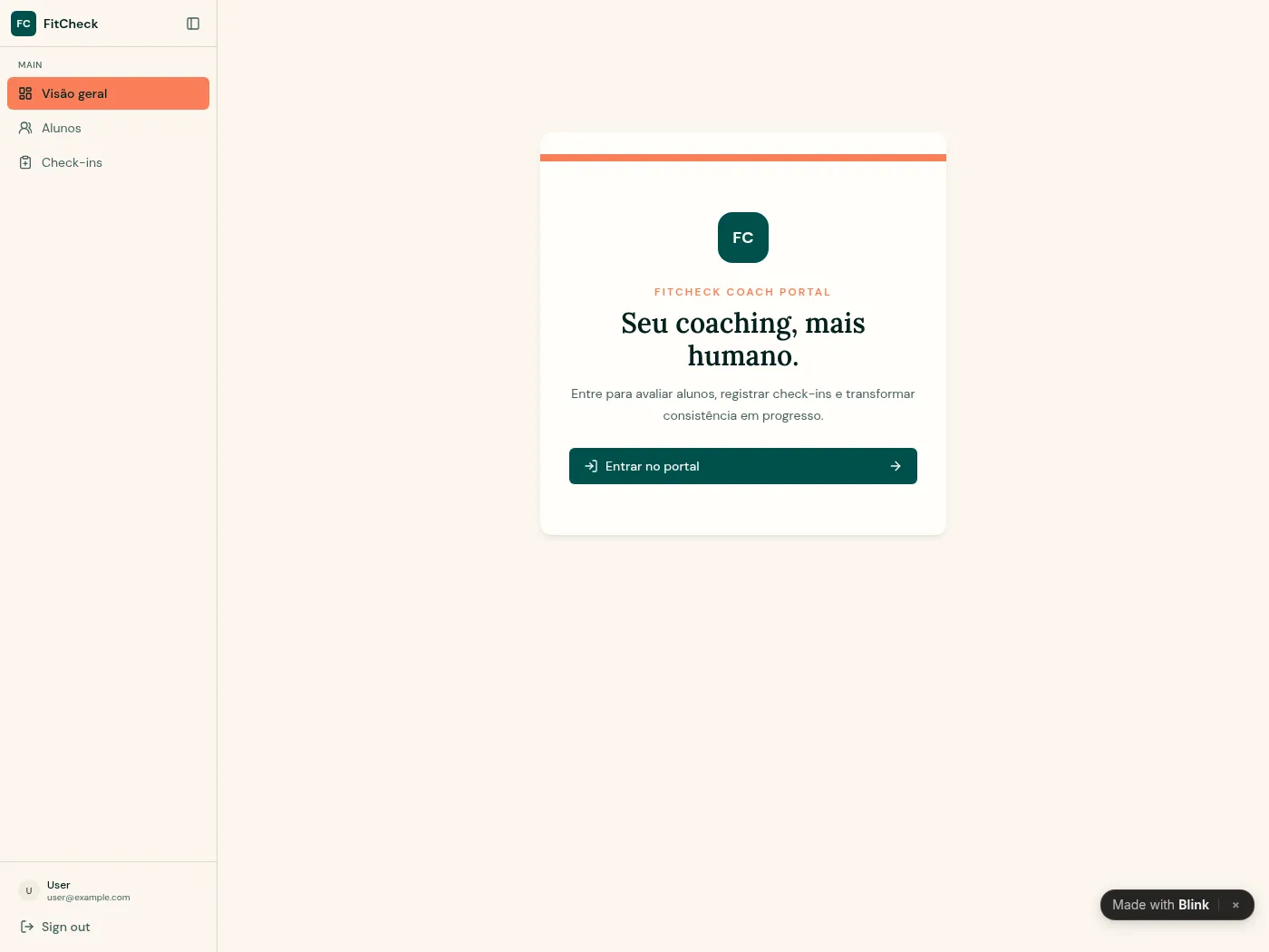 FitCheck Coach Portal