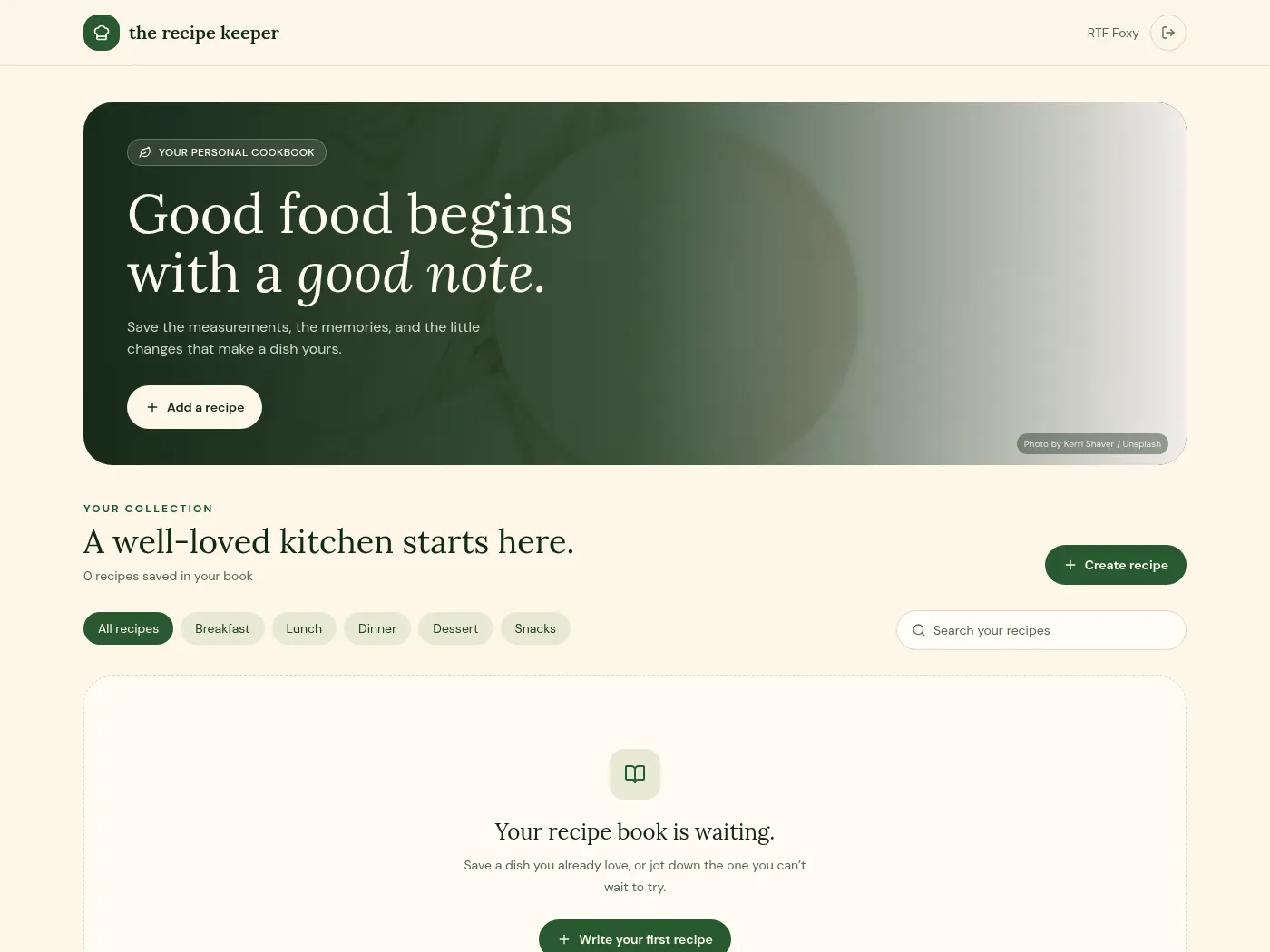 Recipe Creator Hub