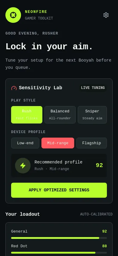 NeonFire Gamer Toolkit