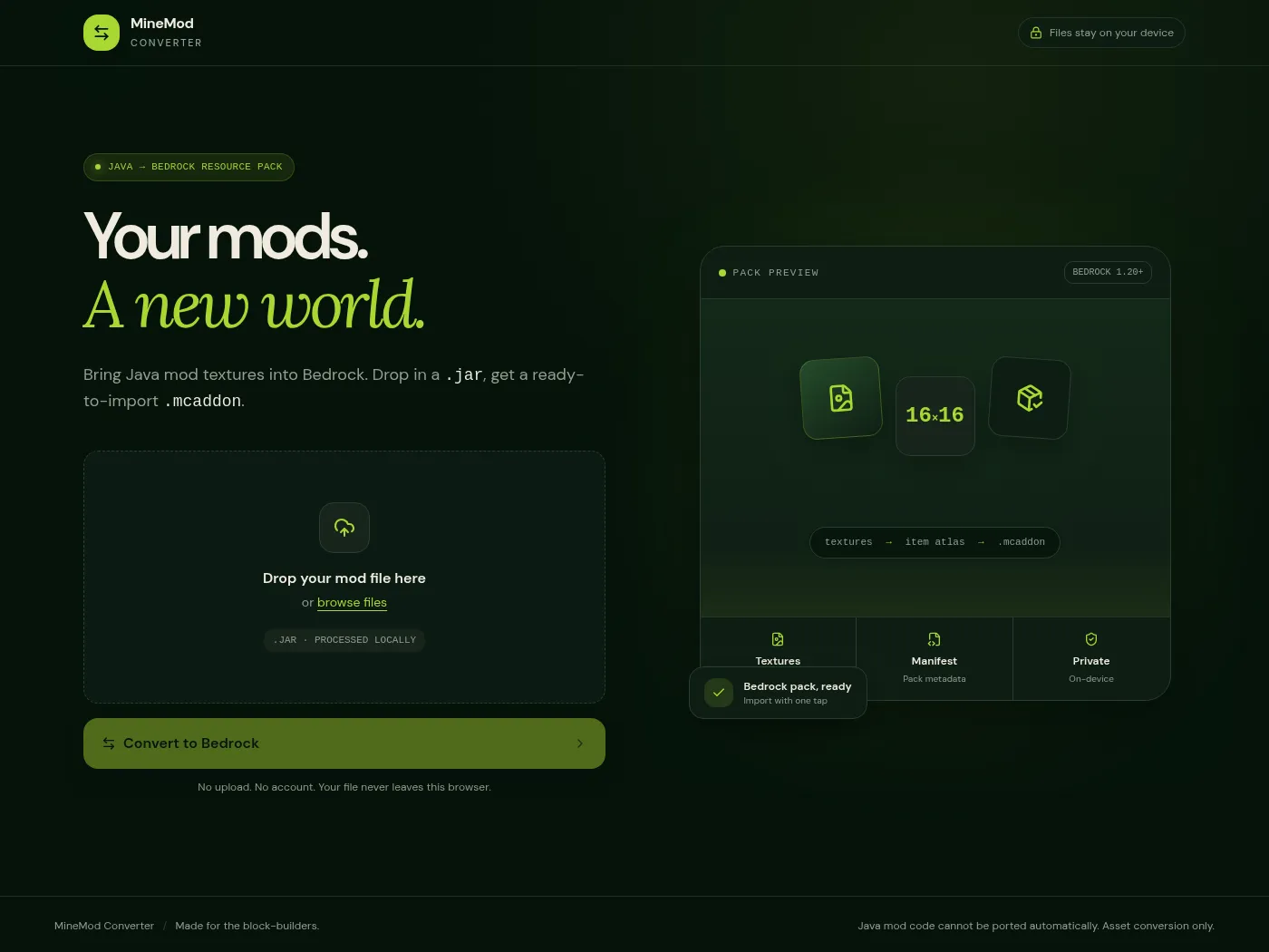 MineMod Converter