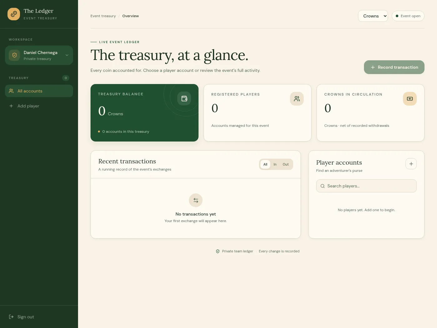 LARP Bank Manager
