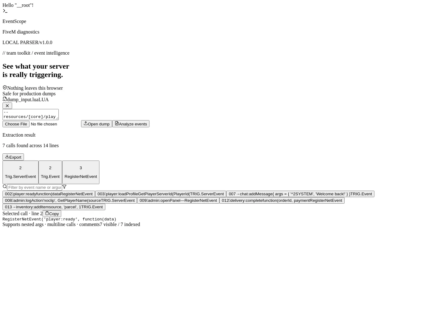 FiveM Event Debugger