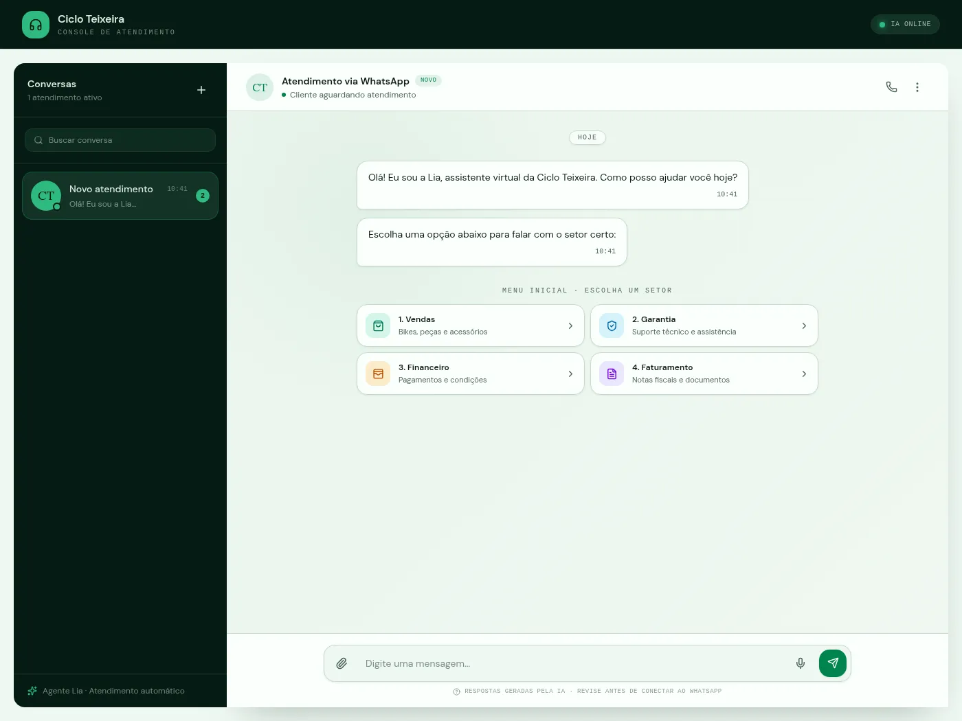 CicloTeixeira WhatsApp Chatbot