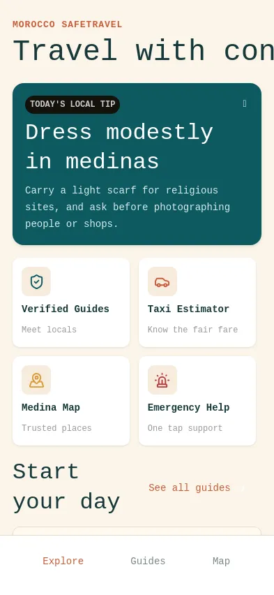 SafeTravel Morocco App