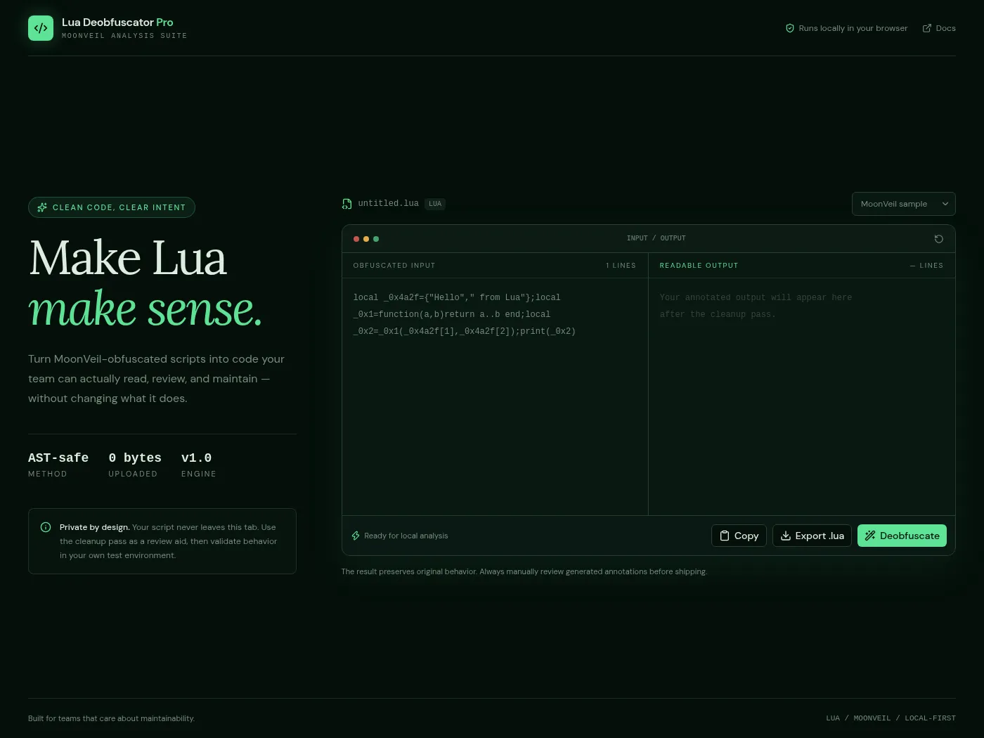 Lua Deobfuscator Pro