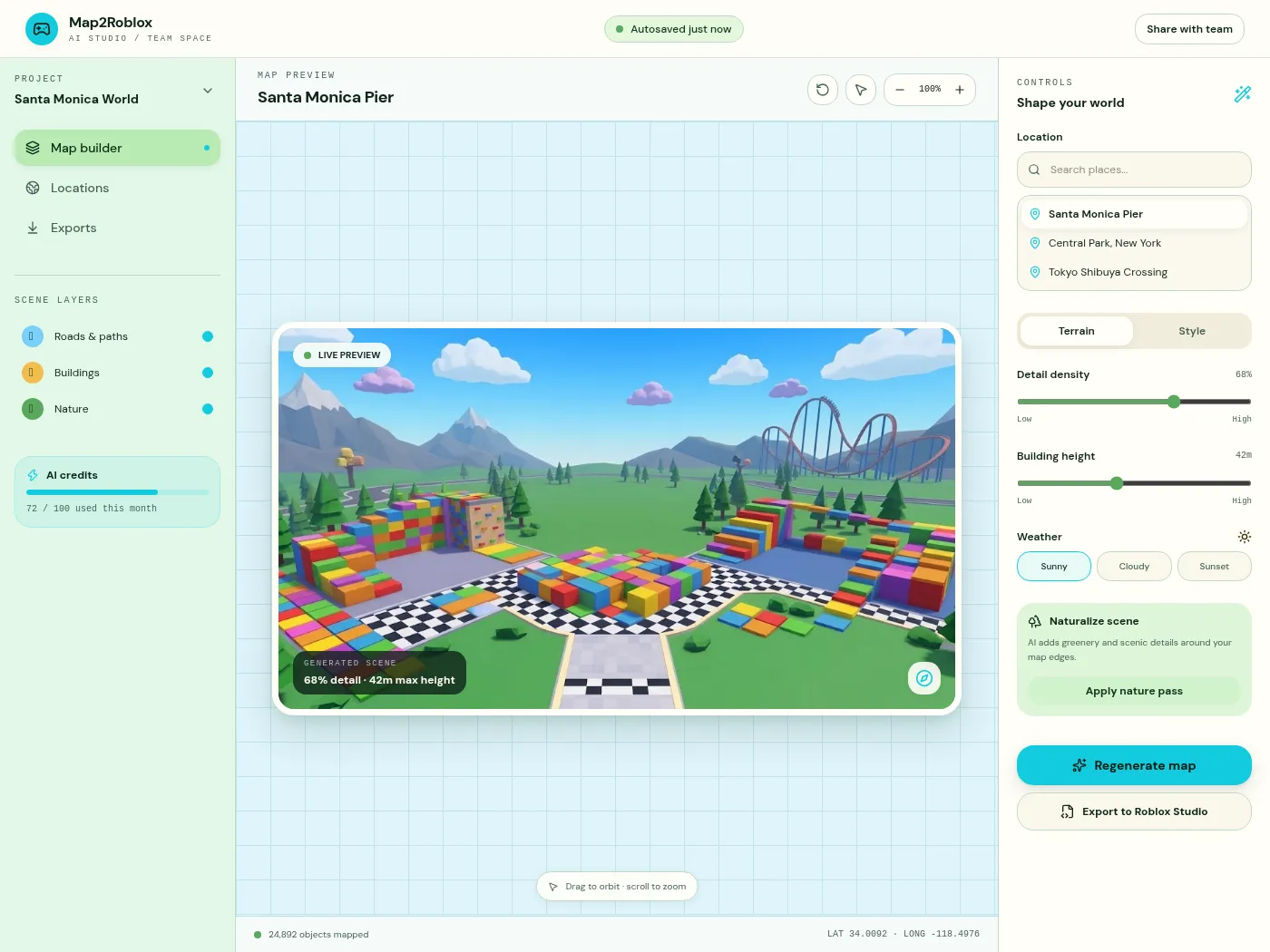 Map2Roblox AI Studio