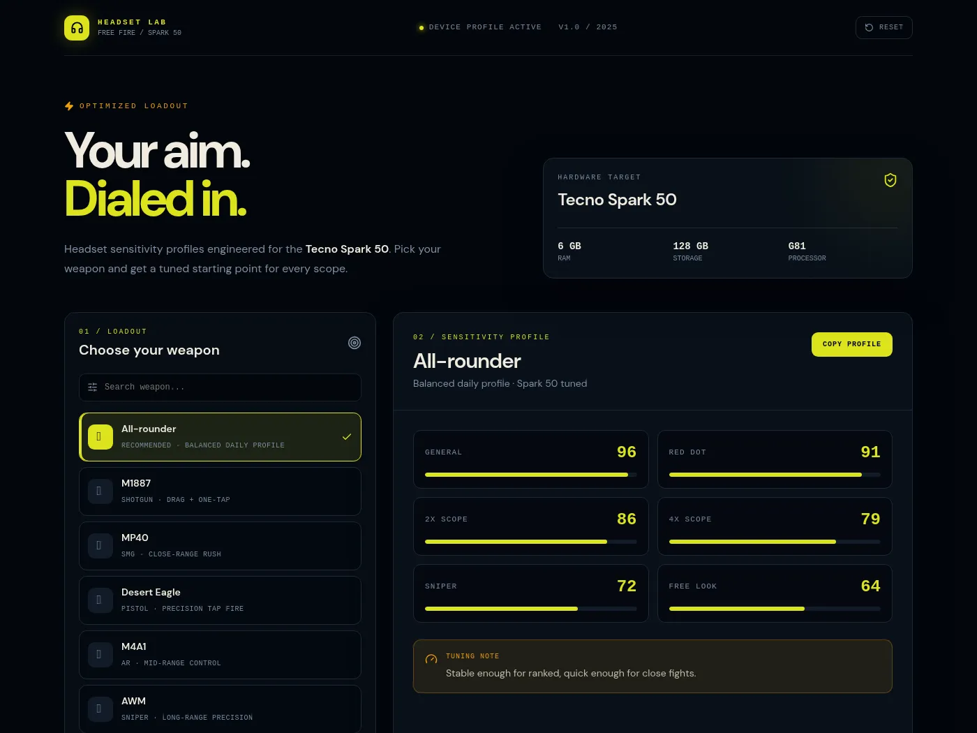 Free Fire Sensitivity Hub
