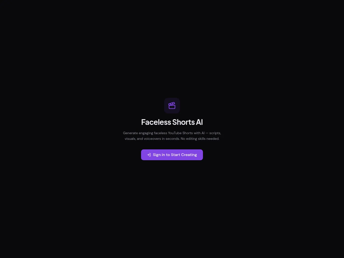 Faceless Shorts AI
