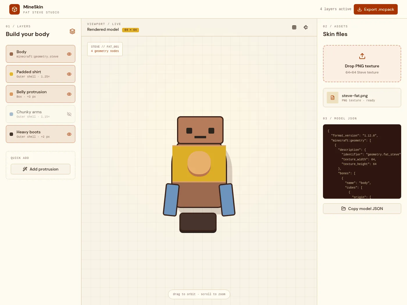 MineSkin 3D Editor