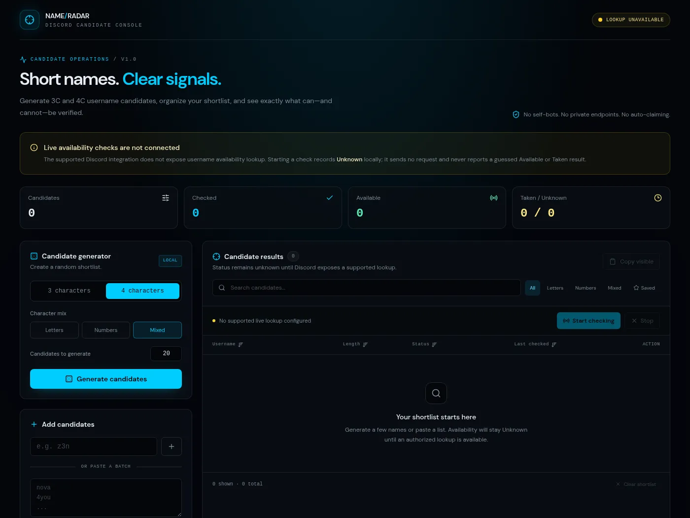 Discord 3C/4C Sniper Dashboard