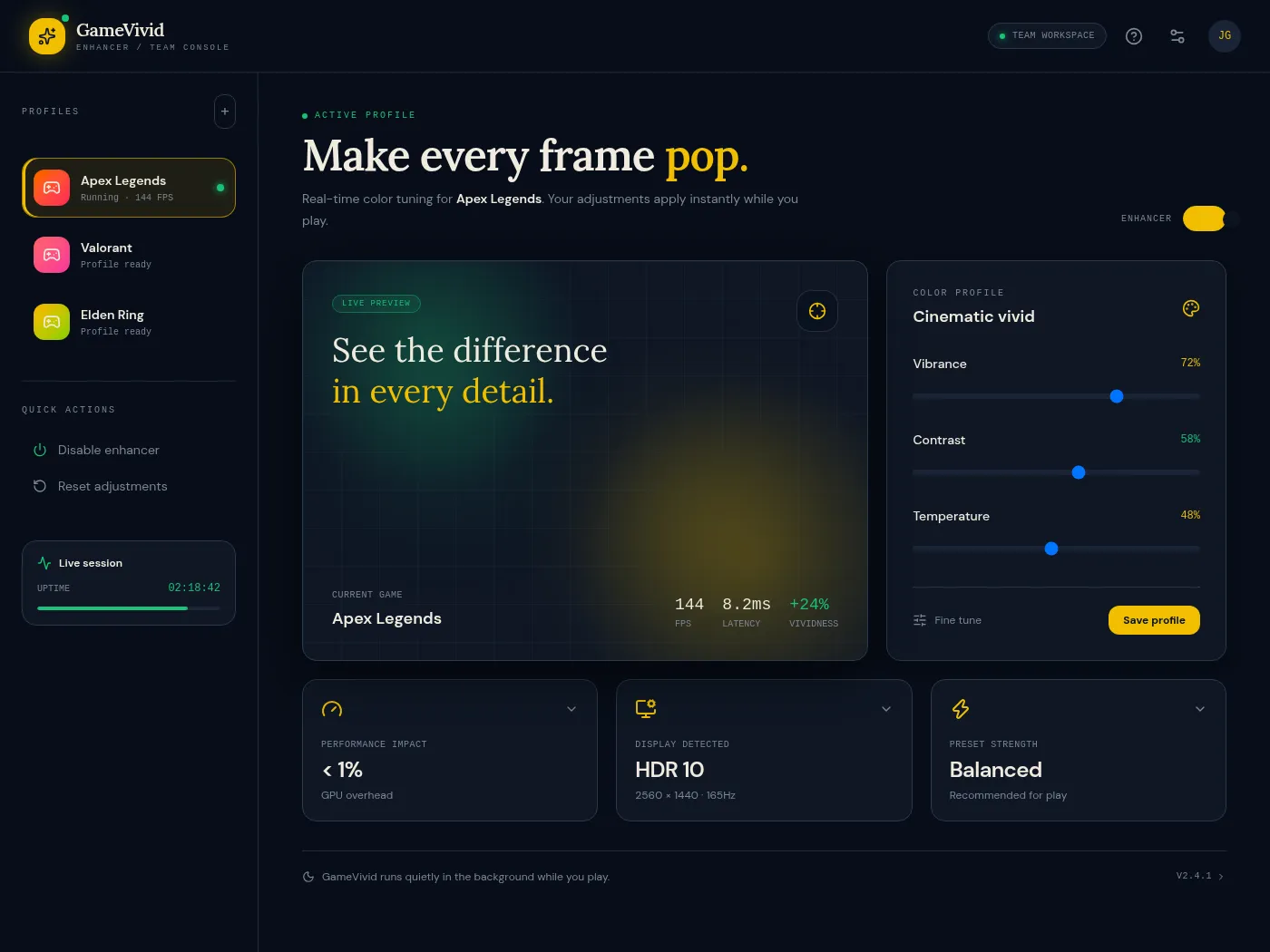 GameVivid Enhancer