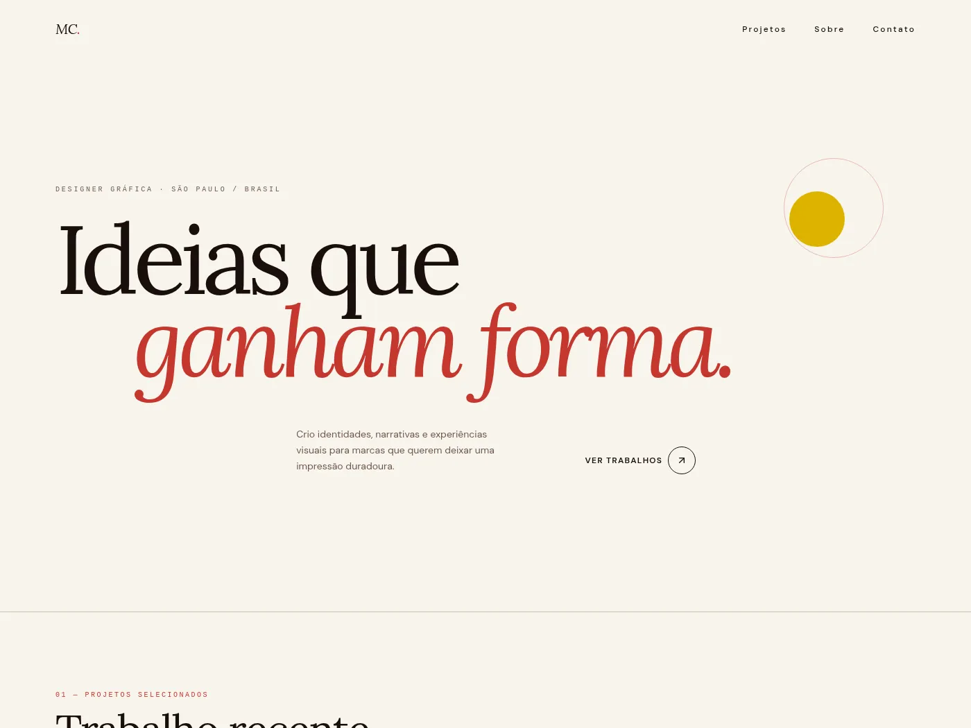 Designer Portfolio Site