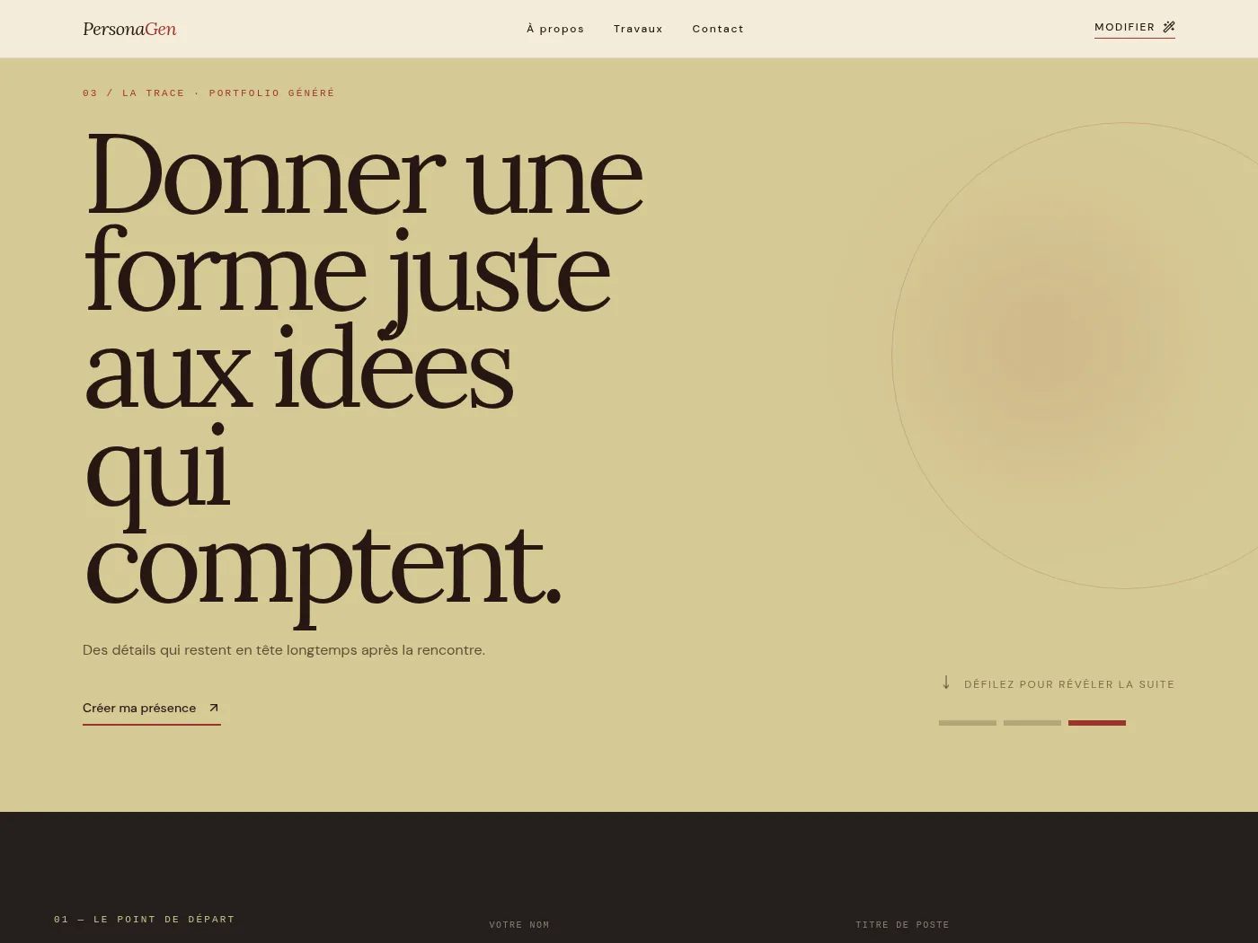 PersonaGen Website Builder