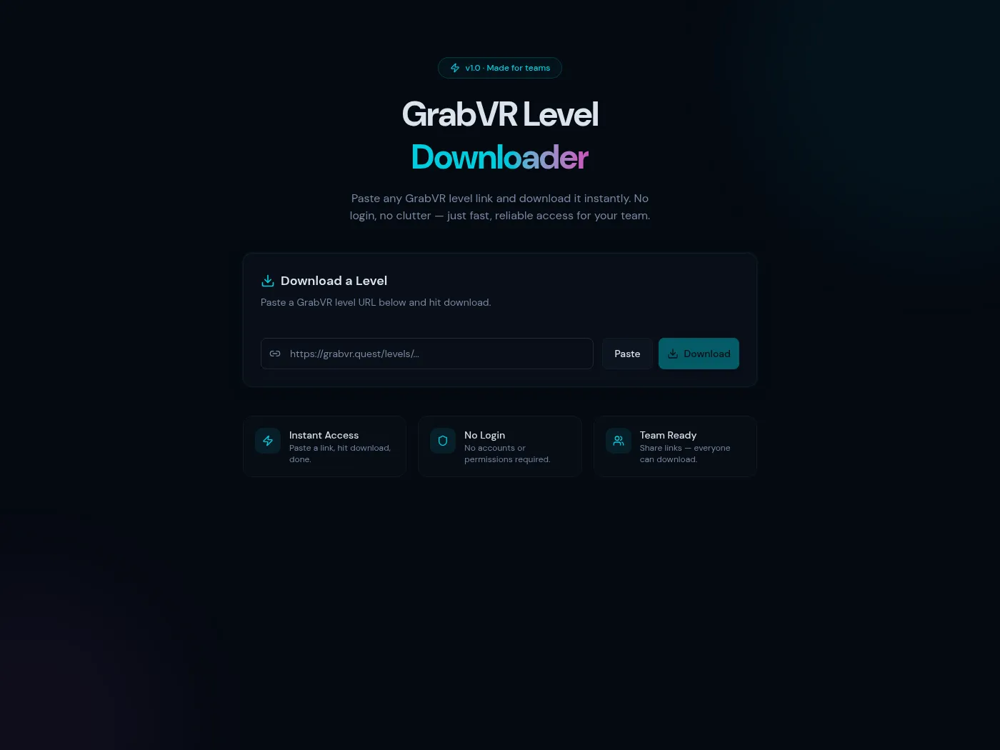 GrabVR Level Downloader