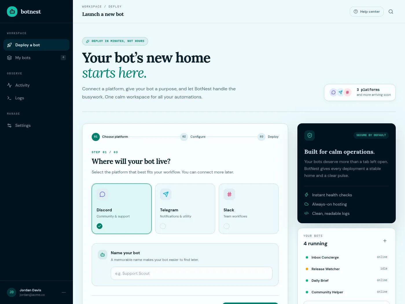BotNest Platform