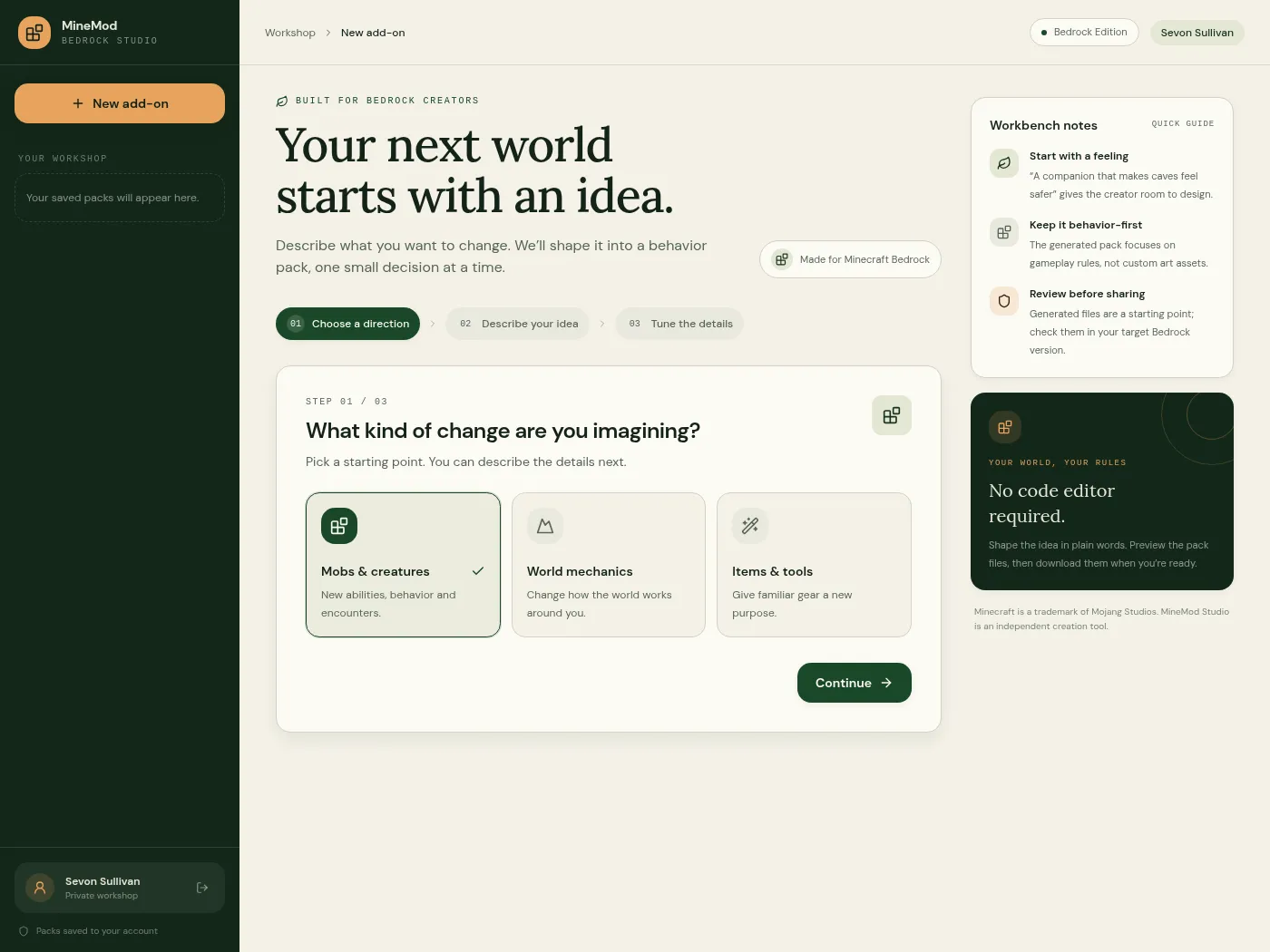 MineMod AI Creator