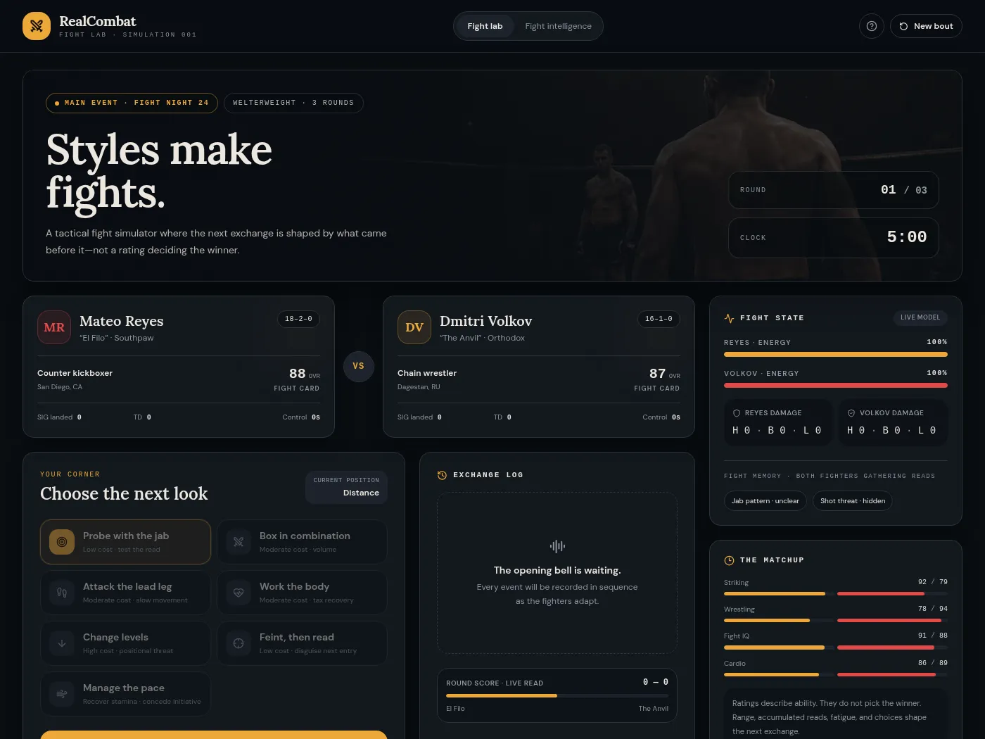 RealCombat MMA Simulator