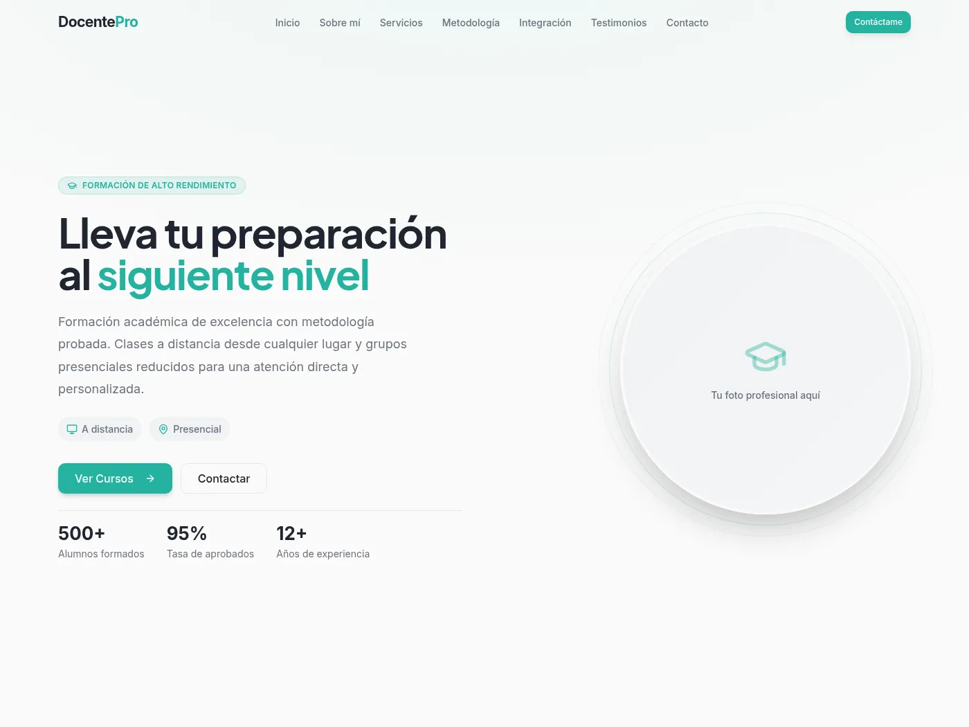 Docente Pro Landing