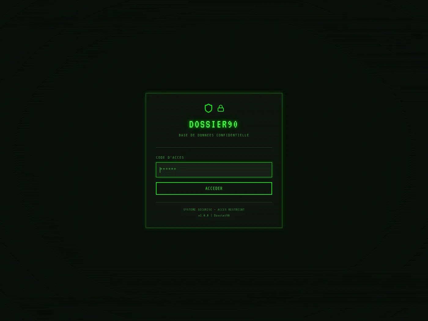 Dossier90 Web Database