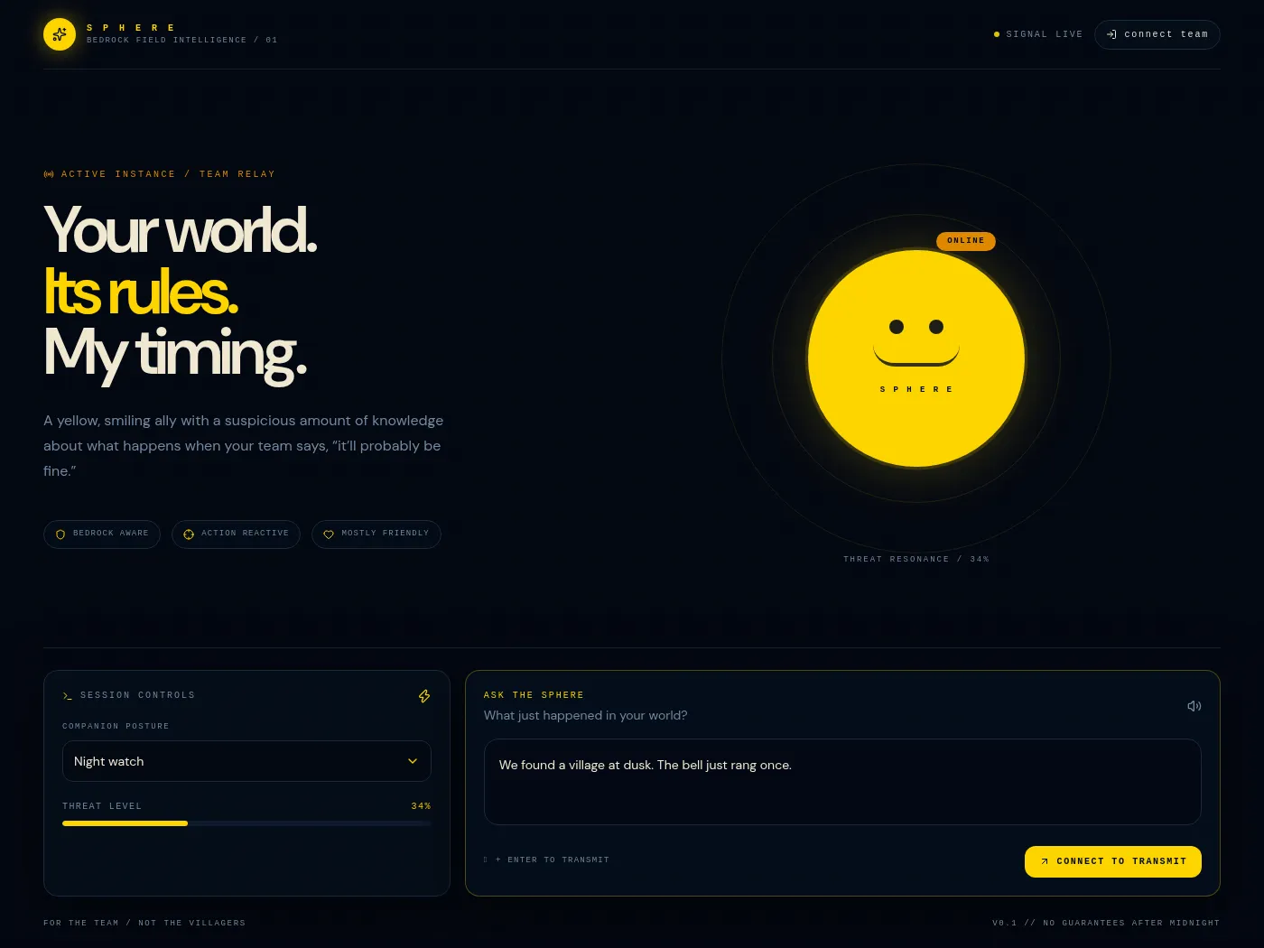 Bedrock Sphere AI Companion