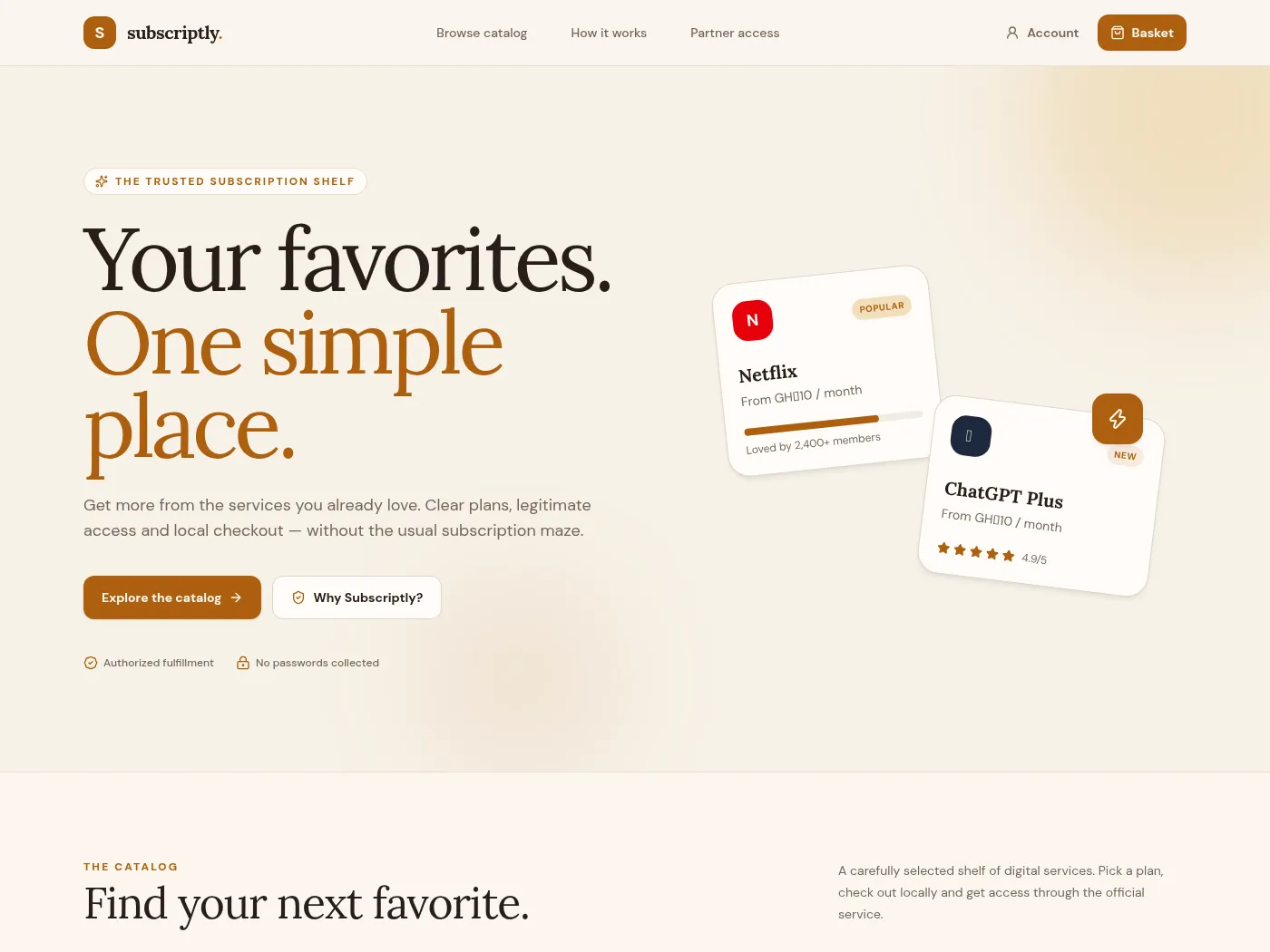 Subscriptly Marketplace