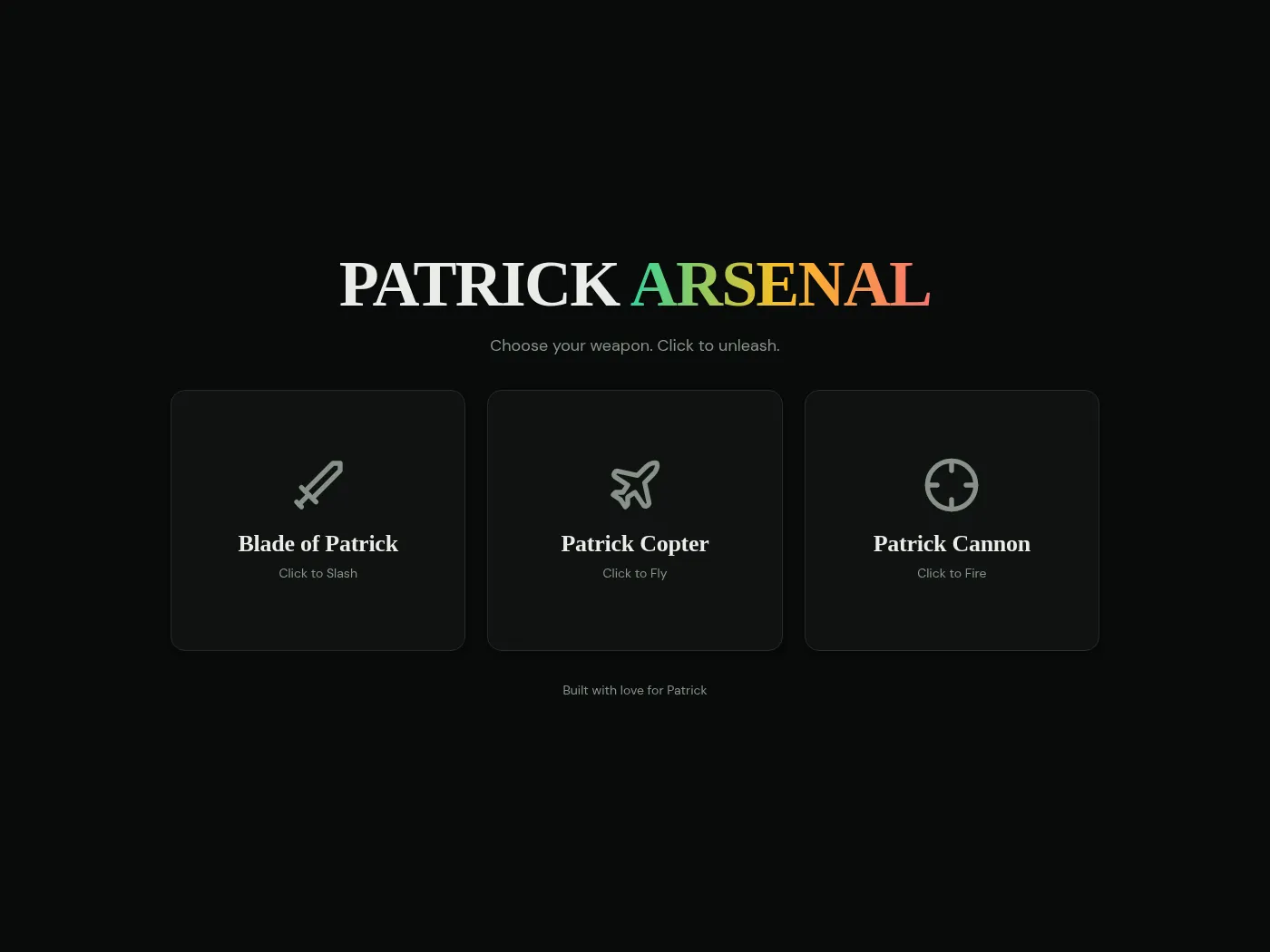 Patrick Arsenal Simulator