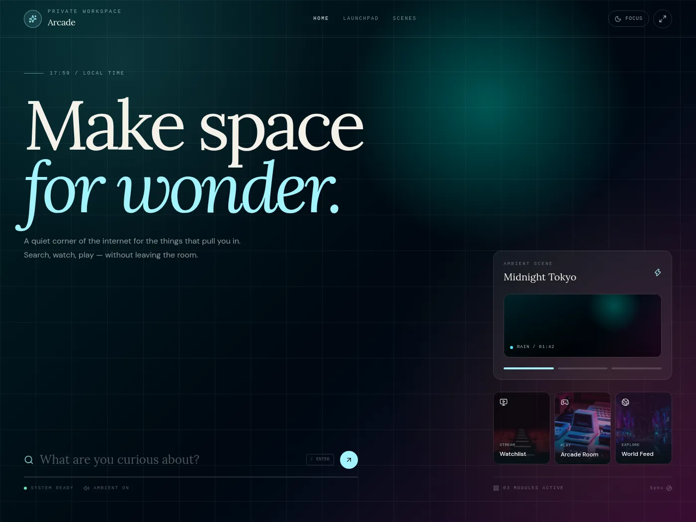 Web Dashboard Arcade