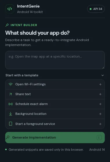 IntentGenie Extension