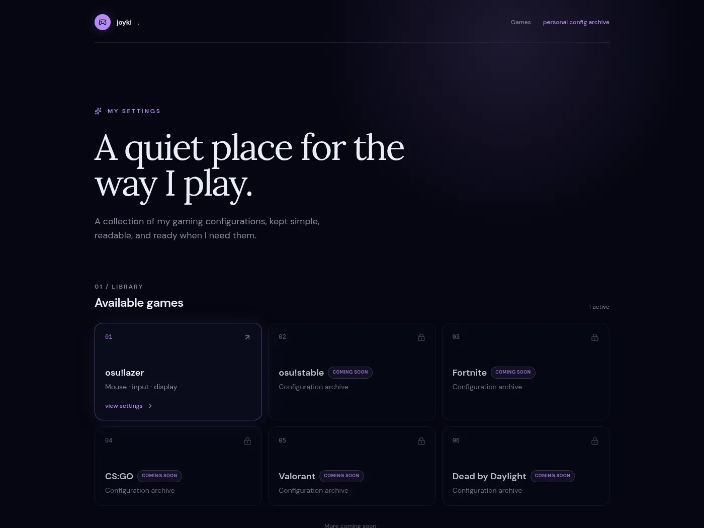 Joyki Settings Portal