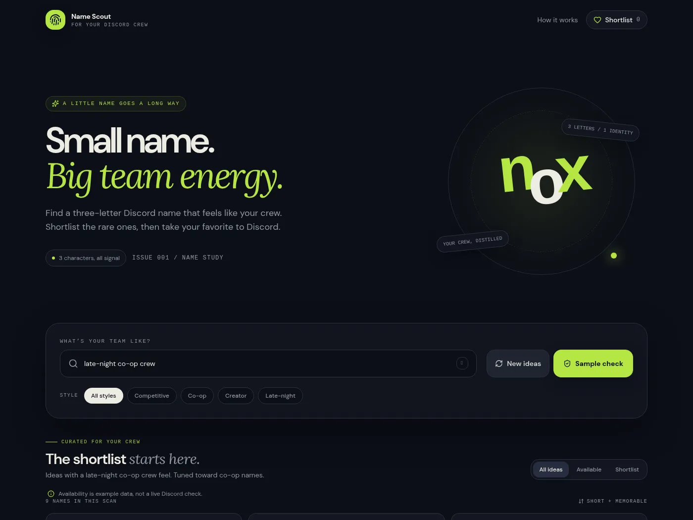 Discord Name Scout