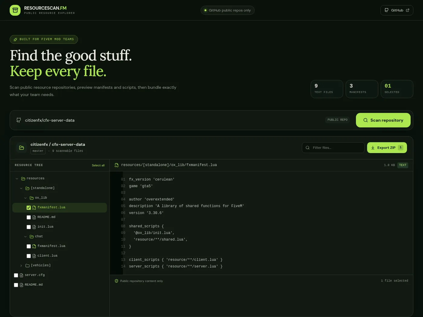 FiveM Server Resource Scanner