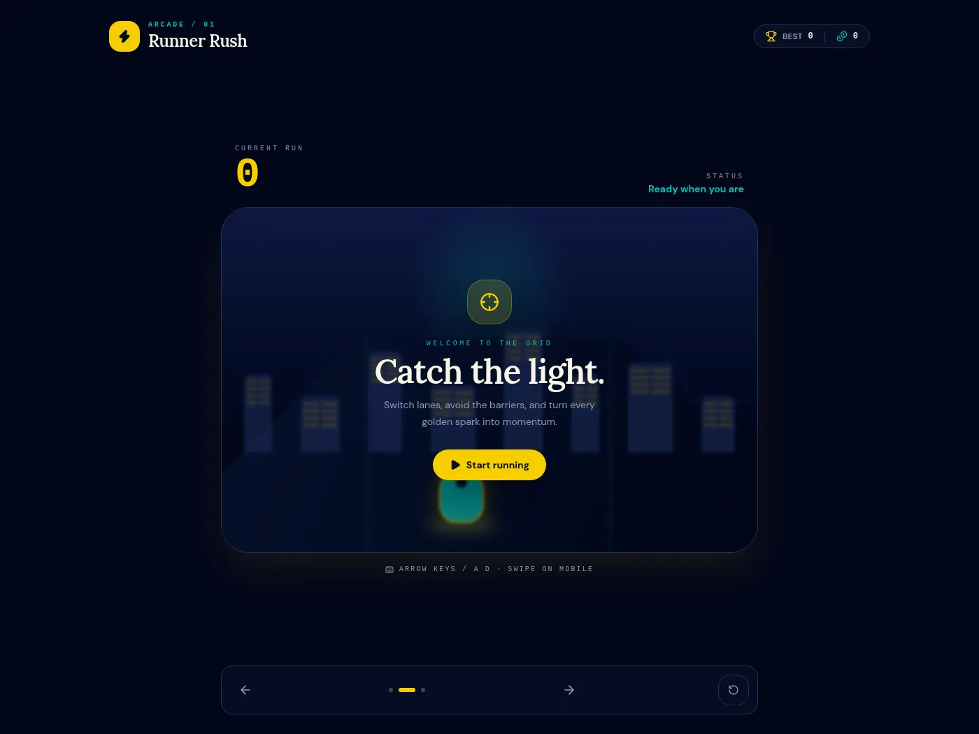 Runner Rush Game