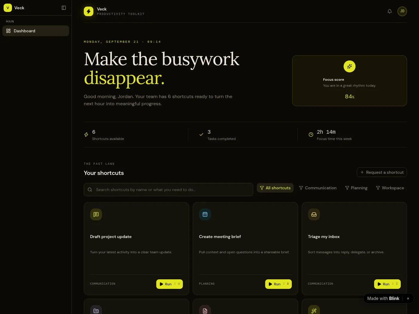 Veck Productivity Toolkit
