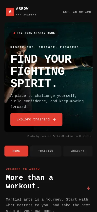 Arrow MMA Mobile App