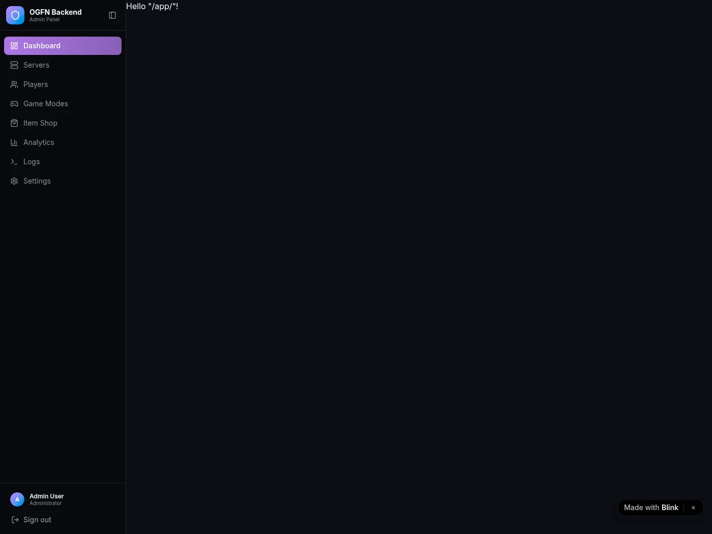 OGFN Admin Dashboard