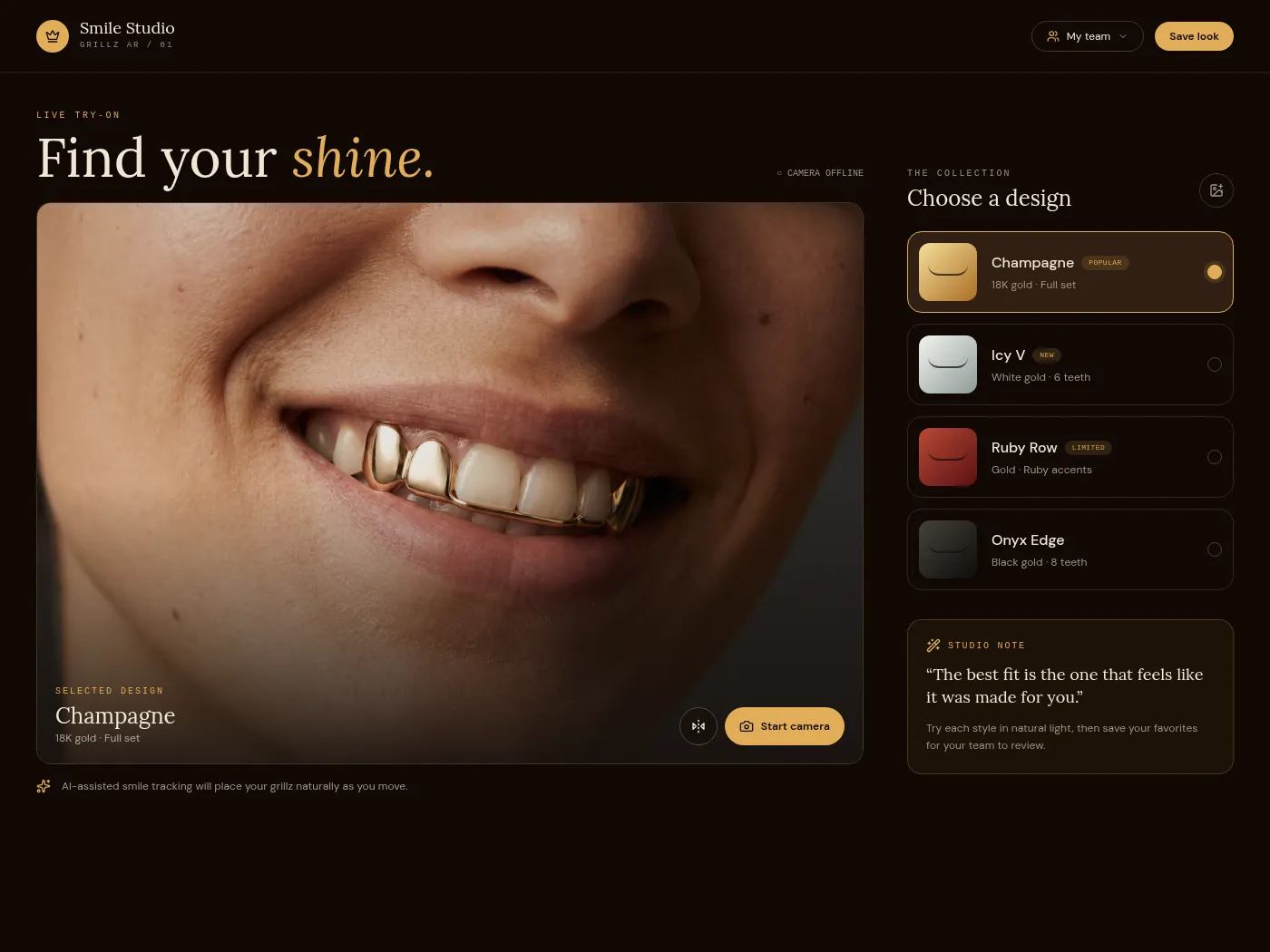 Grillz AR Smile Studio