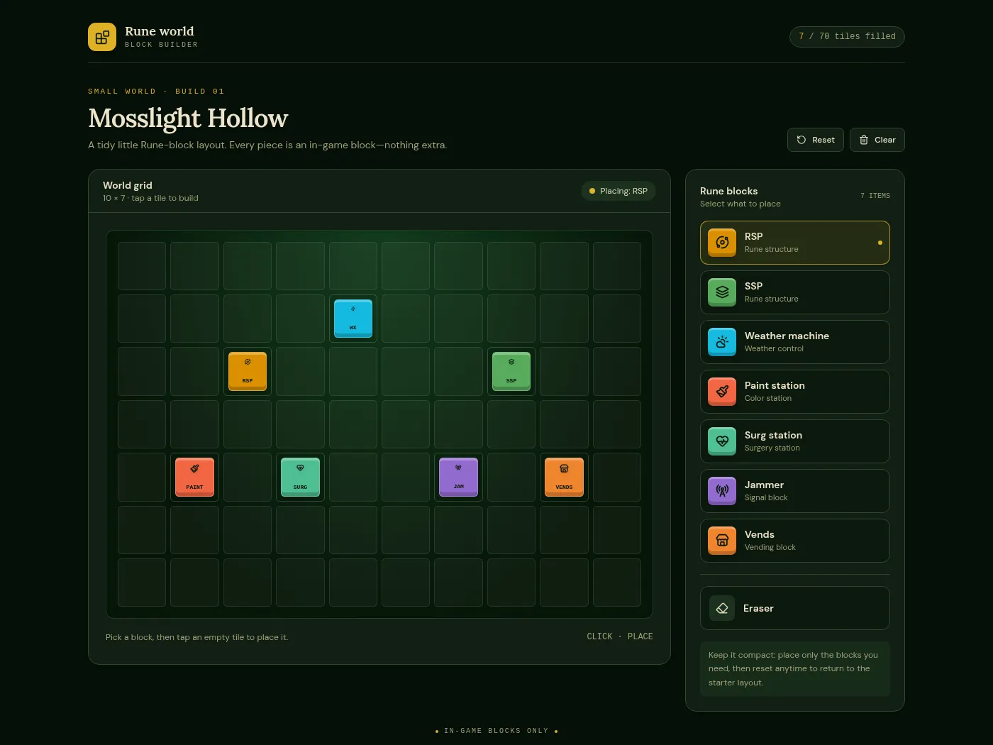 Rune Block World Builder