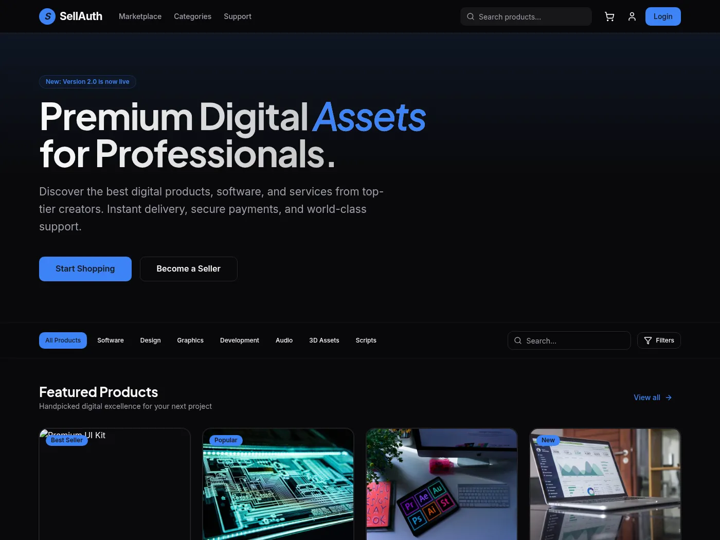 SellAuth Theme Replica