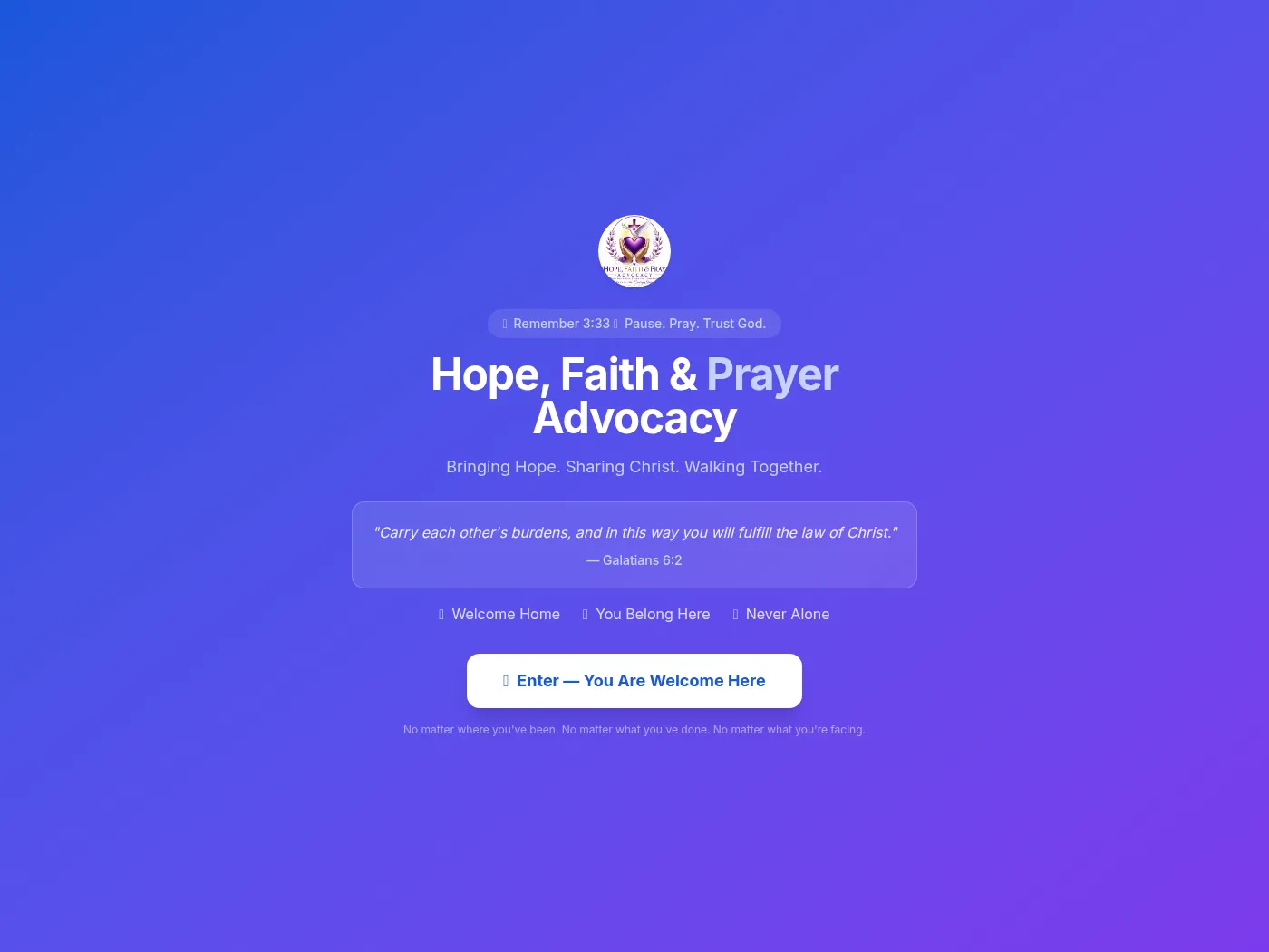 Hope Faith Prayer Advocacy