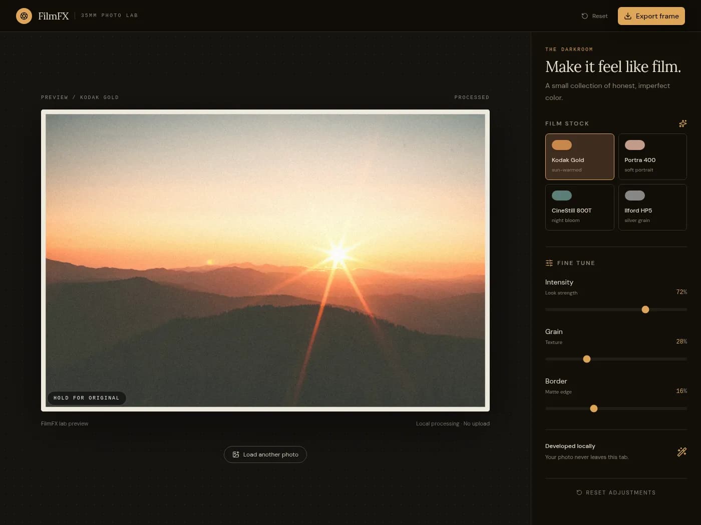 FilmFX Photo Editor