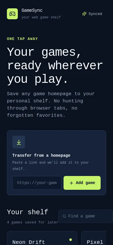 GameSync Portal