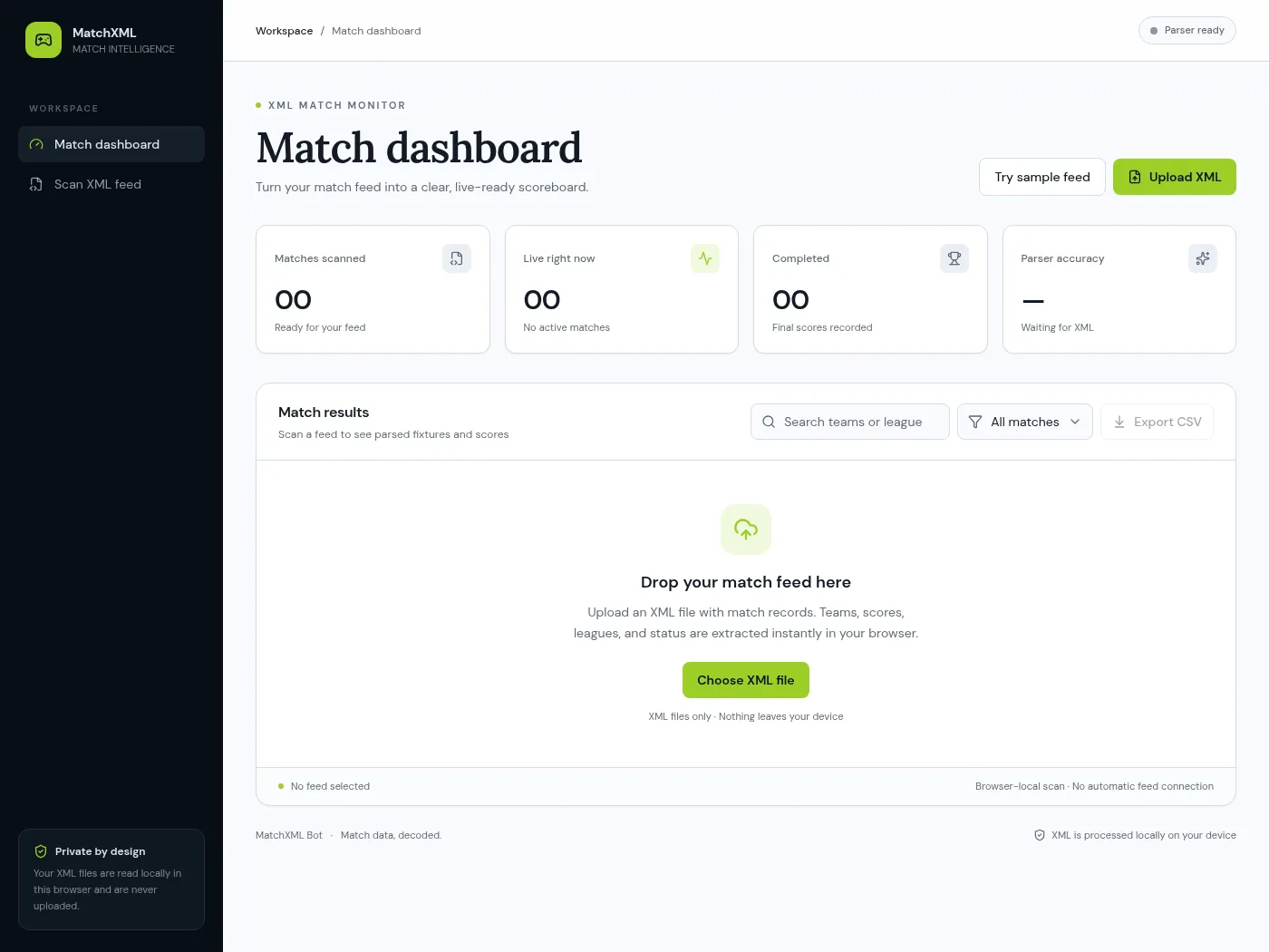 MatchXML Bot