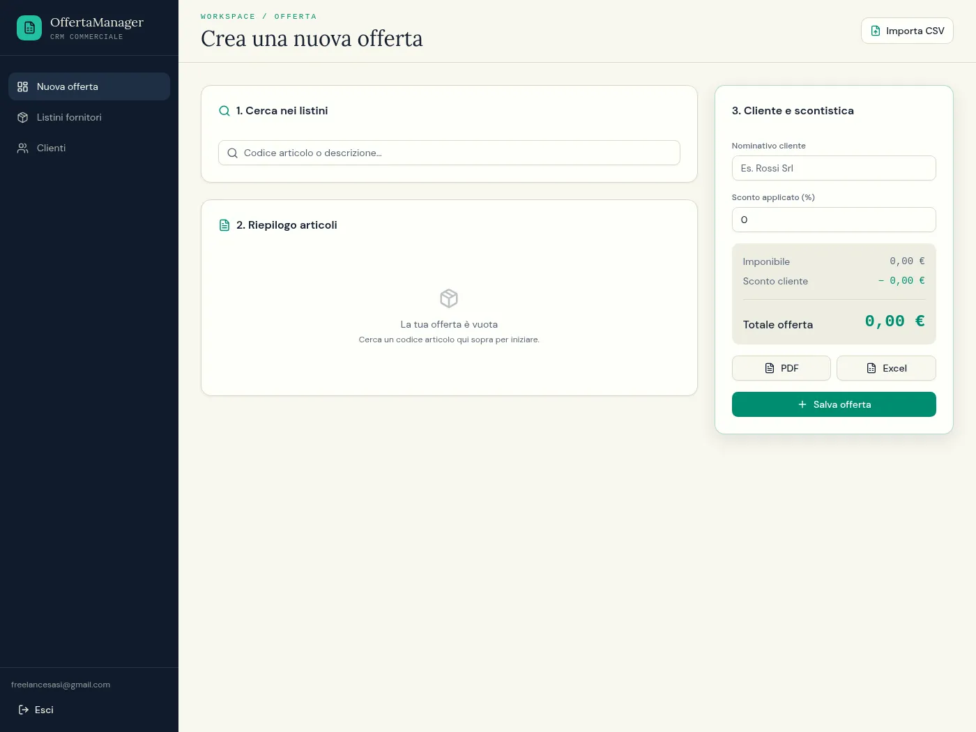 OffertaManager CRM