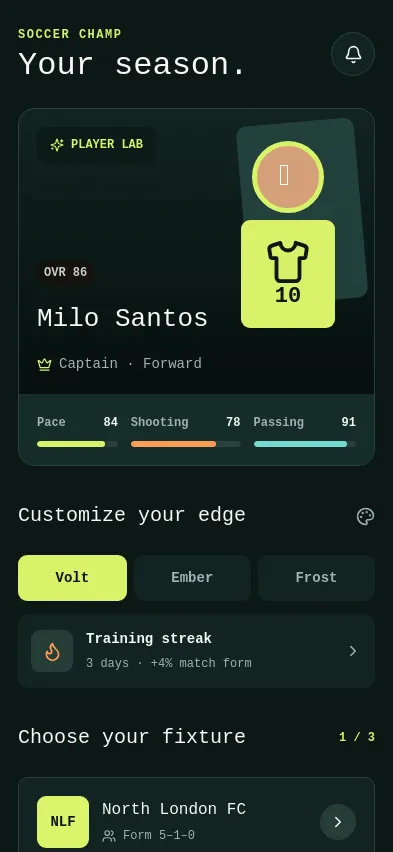 Soccer Champ Creator