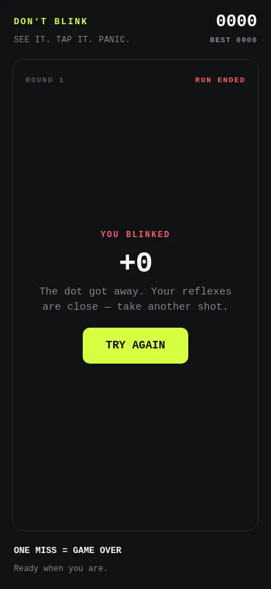 Don't Blink Game