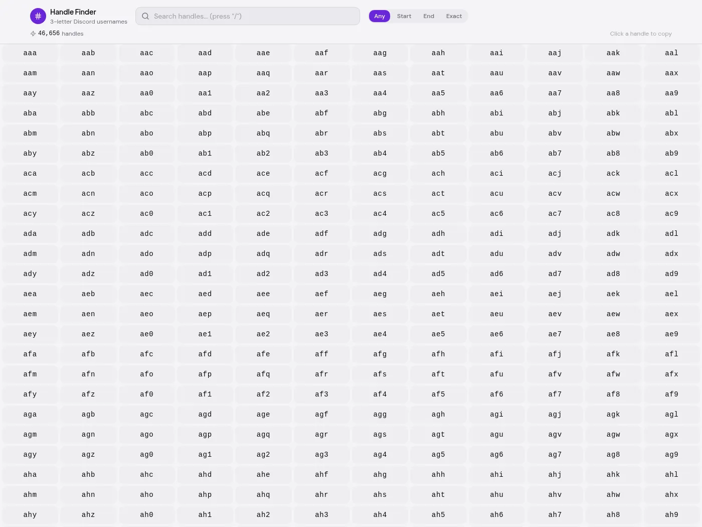 Discord Handle Finder