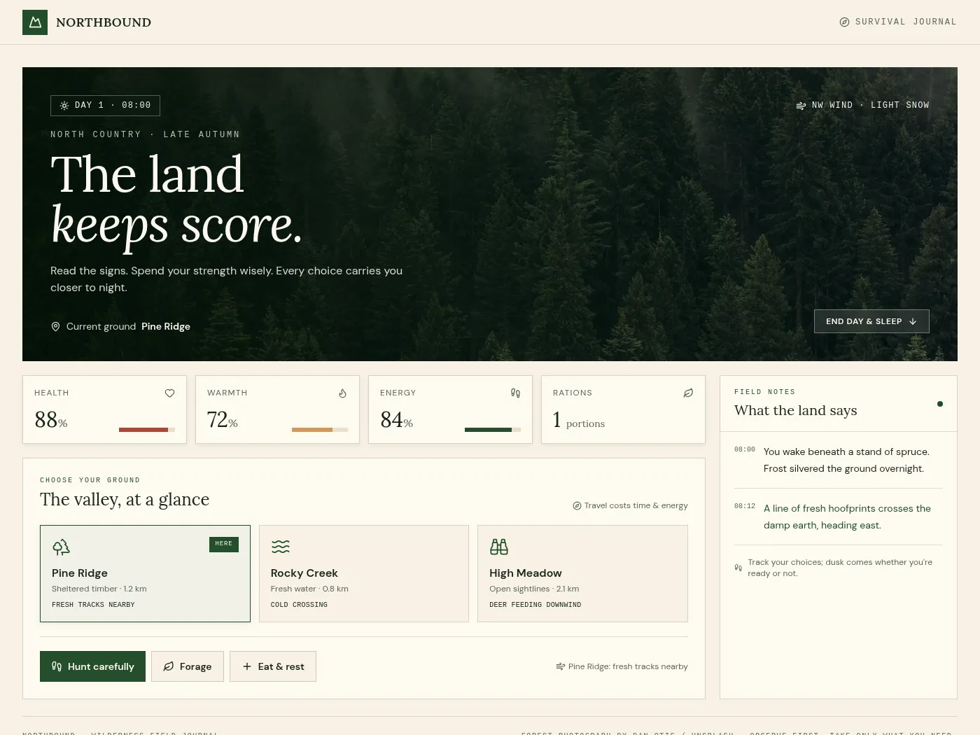 Wilderness Survival Game