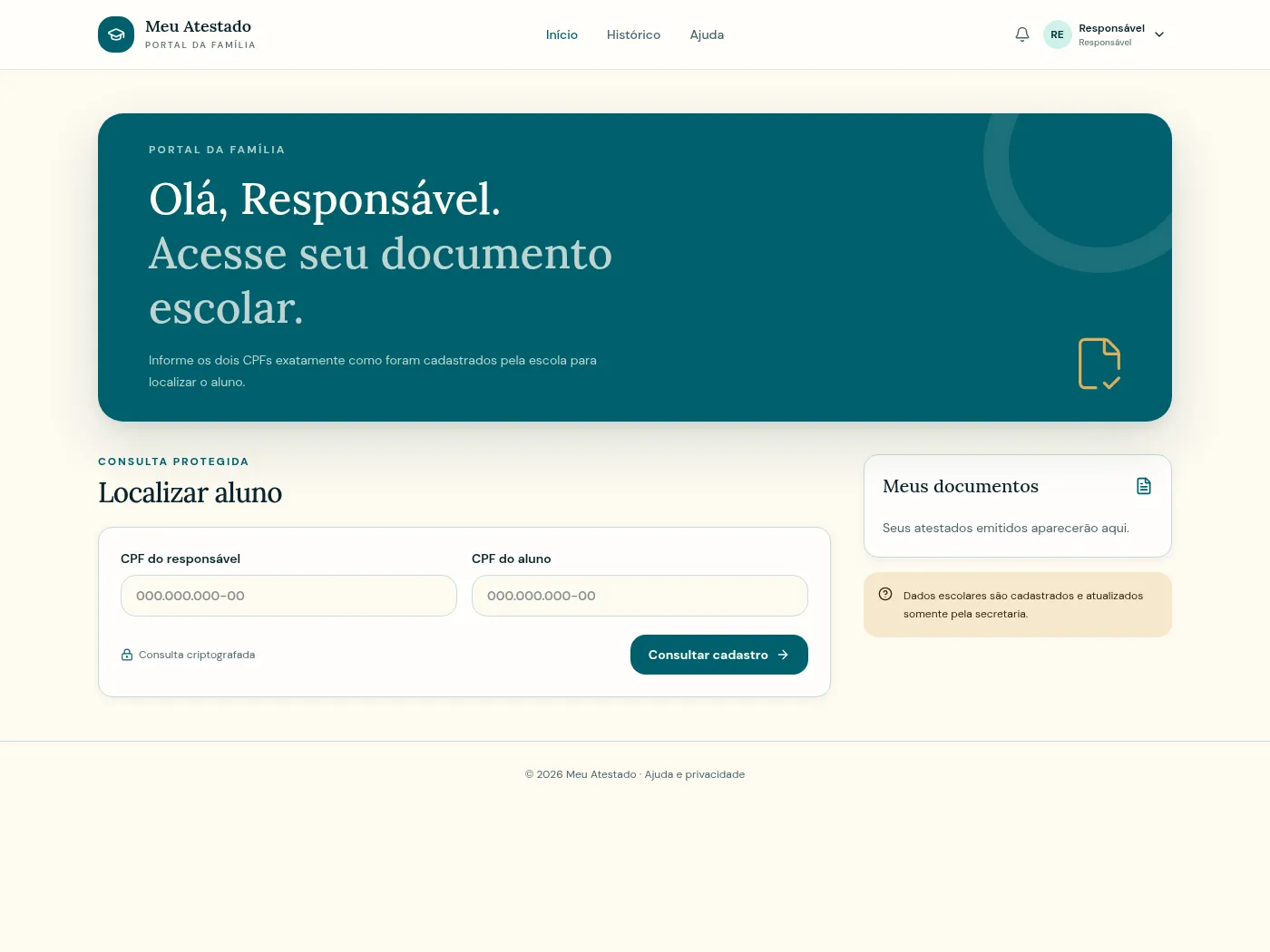 Atestado Escolar Online