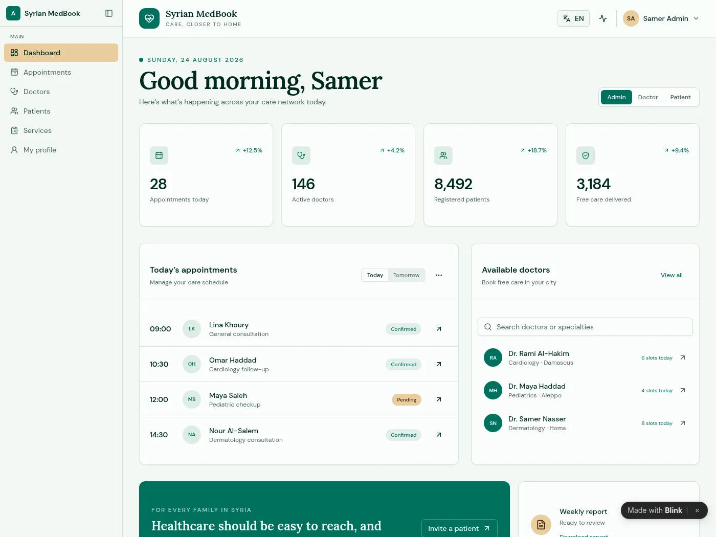 Syrian MedBook SaaS
